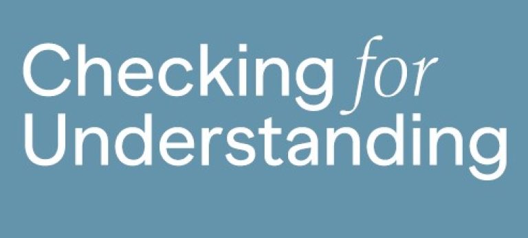 Professional Development for Formators - Checking your Understanding ...